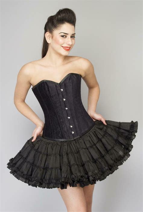 Black Brocade Overbust Top Cotton Silk Tutu Skirt Christmas Gothic