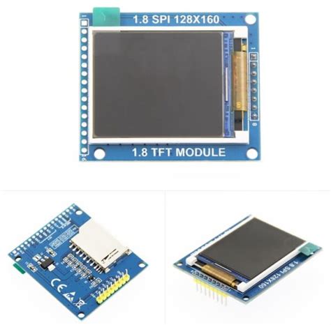 1 8 inch tft lcd module display 128x160 st7735r sd card avr stm32 arm