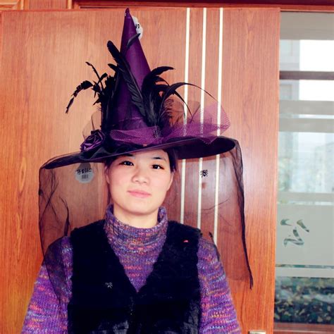 黑色 白色巫婆帽 狂欢 派对 鬼节 舞会万圣节表演用品 批发 阿里巴巴