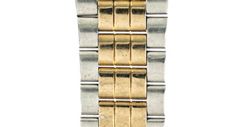 Vintage Two Tone Gold Plated Stainless Steel Bracelet 18 Mm Marcels