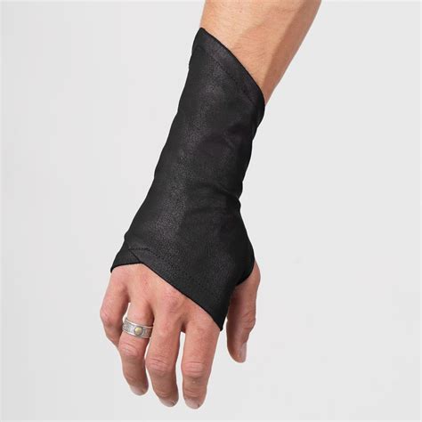 Brown Medieval Assassin Gloves Costume Fingerless Gauntlet Fantasy