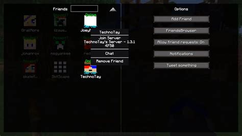 Concept A Friends List In Java Edition Where You Can Chat With
