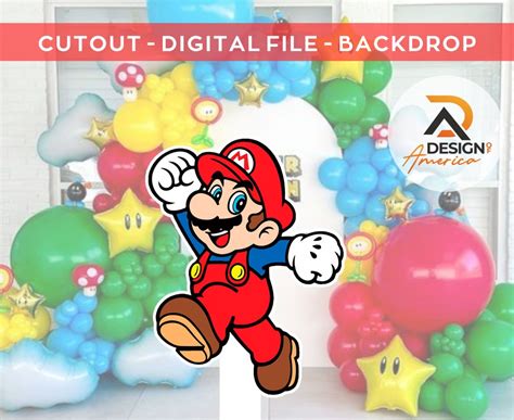 Super Mario Bros Cutout Super Mario Bros Party Decoration Theme