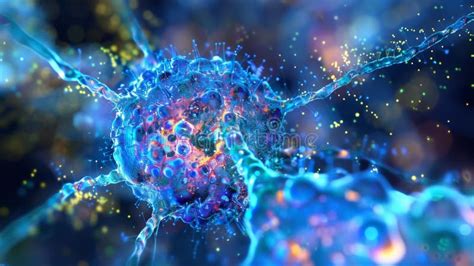 A Closeup Image Of A Single Mast Cell Its Surface Covered In Receptor Molecules For Histamine As