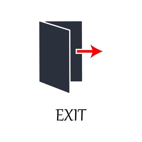 Colored Exit Sign Vector Icon Illustration Vector Art At Vecteezy