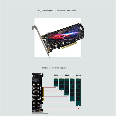 Raid Card Pci E X8 Double Disk Raid Card Nvme M2 M Key Ssd Expansion
