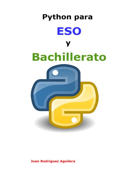 Python Para Eso Y Bachillerato Pdf Python Lenguaje De Programación Programa De Computadora
