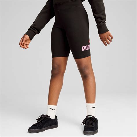 Essentials Logo Short Tights Youth Puma Black Mauved Out Puma Shop