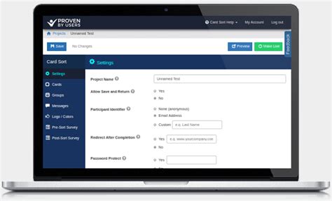 online card sorting from proven by users