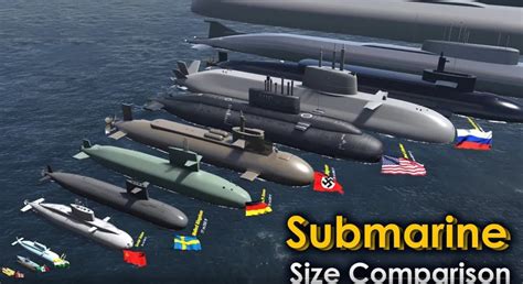 Submarines Size Comparison Largest Submarines In The World Biggest