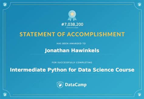 Jonathan Hawinkels On Linkedin A Big Thanks To Datacamp And Tilburg
