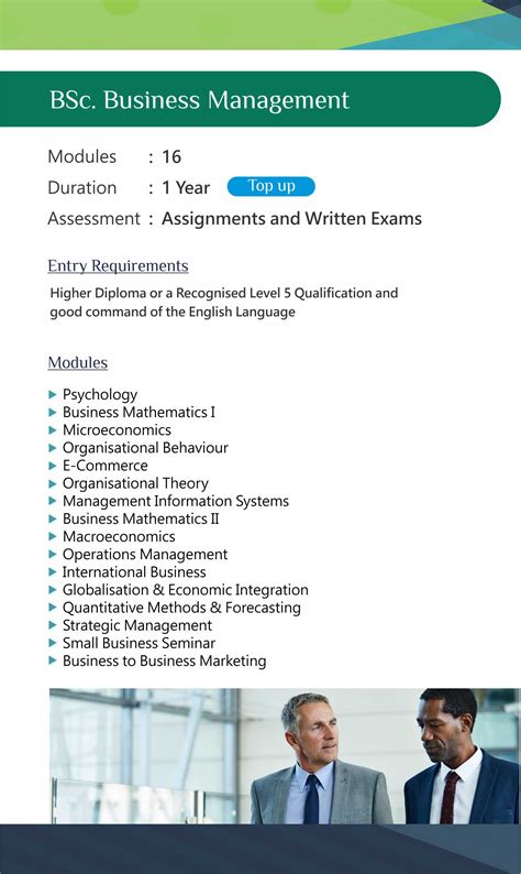 Bsc Business Management Final Year Top Up Metropolitan College