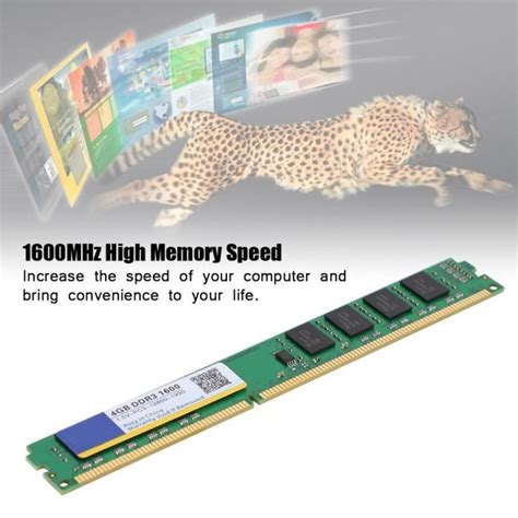 Passiont© Ram De Mémoire De Bureau Xiede Ddr3 1600 Mhz 4g 240pin Pour