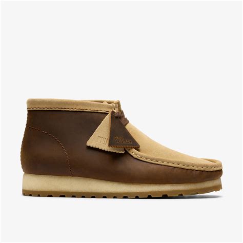 Mens Wallabee Boot Rb Beeswax Combination Ankle Wallabee Boots Clarks