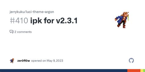 Ipk For V2 3 1 Issue 410 Jerrykuku Luci Theme Argon GitHub