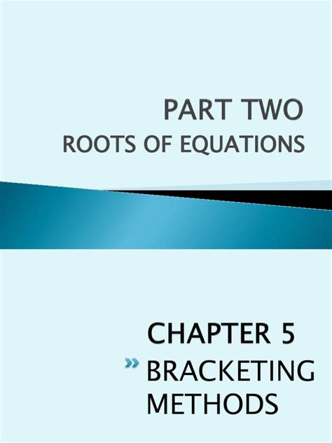 Bracketing Methods For Root Finding Pdf Zero Of A Function Equations