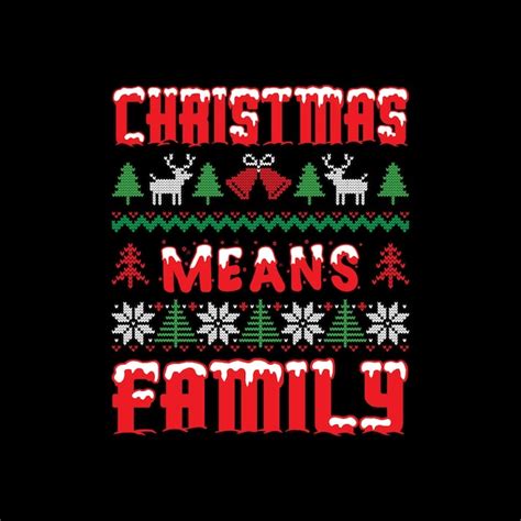 Diseño de camisetas de navidad Vector Premium