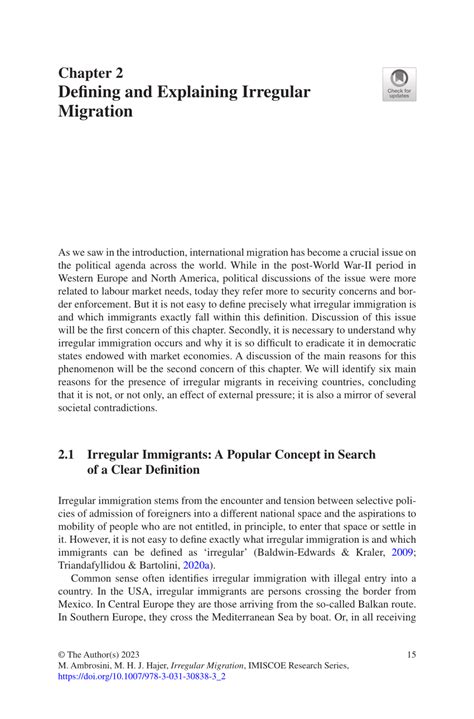 PDF Defining And Explaining Irregular Migration