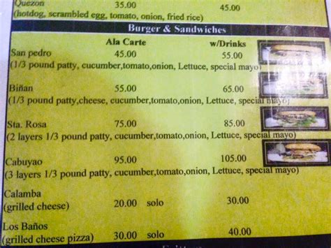 Menu At Project Burger Restaurant Santa Rosa