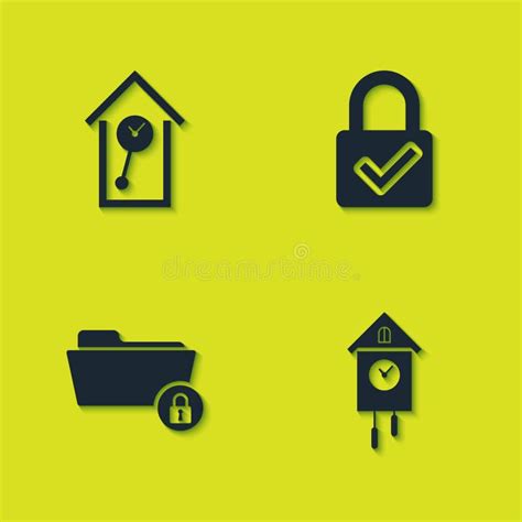 Set Lock And Check Mark Laptop Lock On Monitor And Broken Cracked On Seamless Pattern Vector