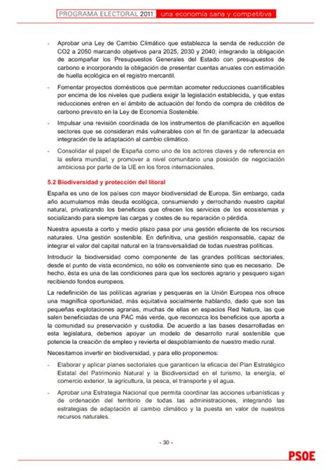 Programa Electoral Del PSOE Para El N