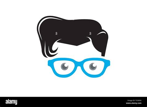 Creative Geek Glasses Logo Design Vector Symbol Illustration Stock Vector Image Art Alamy
