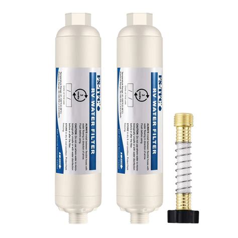 Fs Tfc Rv Inline Water Filter With Flexible Hose Protector Reduces Bad Taste Odors Chlorine