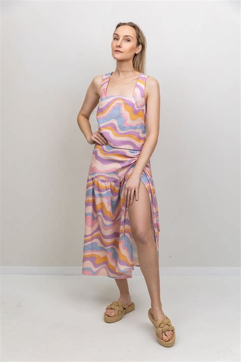 Two Piece Linen Set Comfy Holidays Outfit Crop Top And Skirt Set