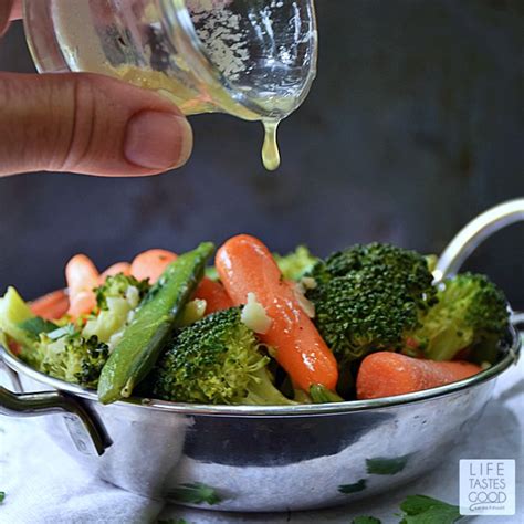 Steamed Vegetables With Garlic Butter Life Tastes Good