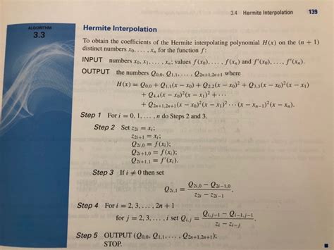 Solved I Need It Done In Java And You Have To Use Hermite