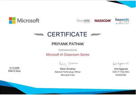 Priyank Pathak On Linkedin Microsoft Microsoftazure Aiforgood Nasscom Skilldevelopment…