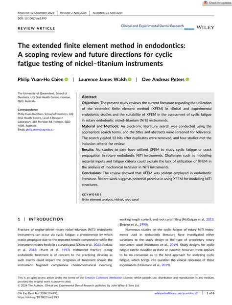 Pdf The Extended Finite Element Method In Endodontics A Scoping Review And Future Directions