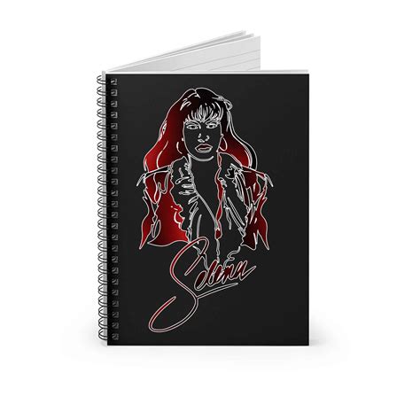 Anything For Selena Selena Quintanilla Black Spiral Notebook