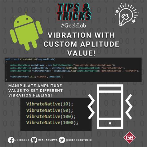 Tipsandtricks Native Vibrations With Custom Amplitude Runity