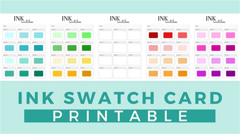 Ink Swatch Card Paper Craft Download