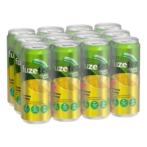 Fuze Tea Flavoured Green Tea Can Drink Lemon NTUC FairPrice