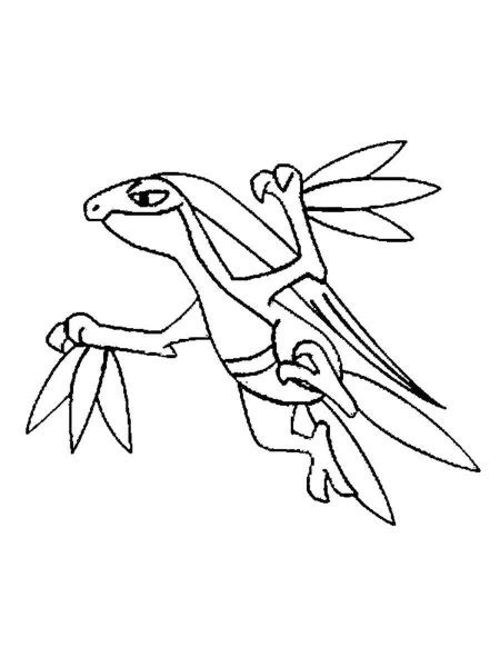 Grovyle Pokemon Coloring Pages Free Printable