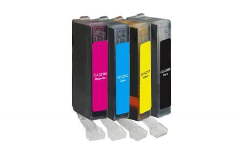 Clover Non OEM New Black Cyan Magenta Yellow Ink Cartridges For Canon CLI Pack