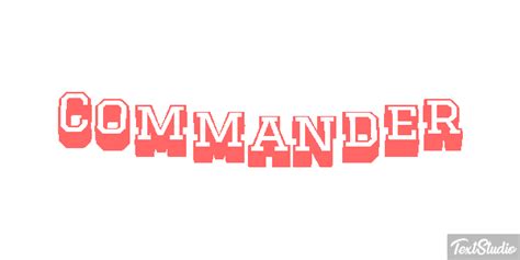 Commander Word Animated  Logo Designs