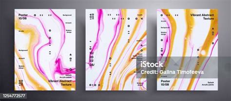 Spanduk Vektor Abstrak Paket Tekstur Penutup Seni Cairan Latar Belakang