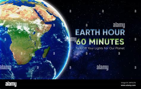 Earth Hour Banner Campaign Planet Earth In Outer Space Turn Off Your