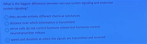 solved what is the biggest difference between nervous system