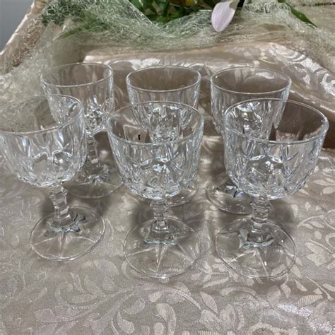 Vintage Crystal Glasses Set Of 6