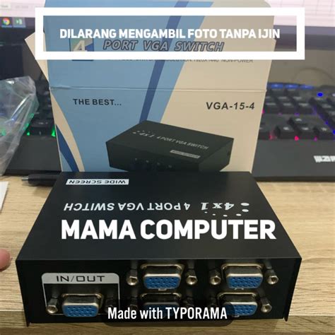 jual switch vga 4 port switcher vga 4 input 1 output di seller sweet