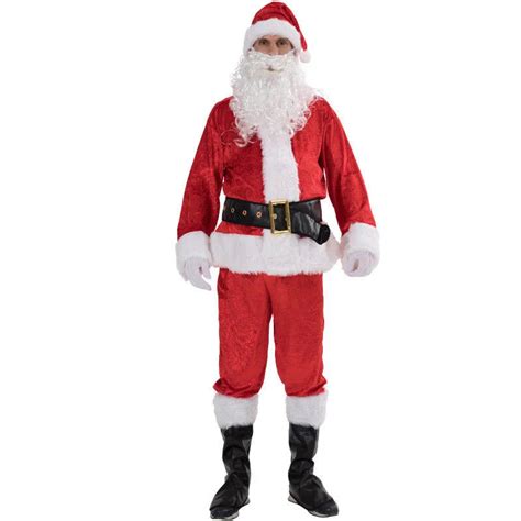 Christmas Santa Claus Costume Fancy Dress Adult Suit Cosp Lay Party