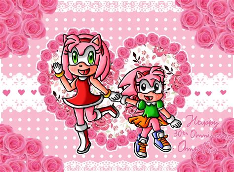 Happy 30th Anniversary Amy Rose By Goddessprincesslulu On Deviantart