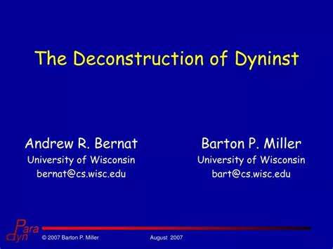 Ppt The Deconstruction Of Dyninst Powerpoint Presentation Free