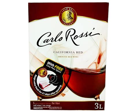 Carlo Rossi California Red Smooth Red Wine With Free Easy Pour Spout 3L