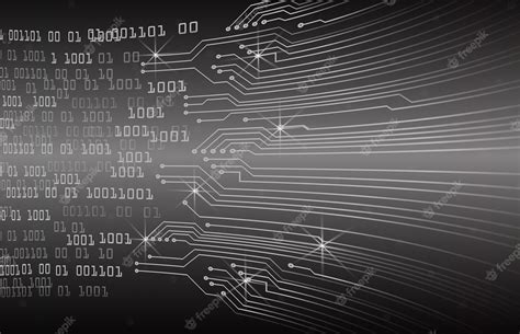 Premium Vector Black Binary Code Circuit Board Cyber Future Technology