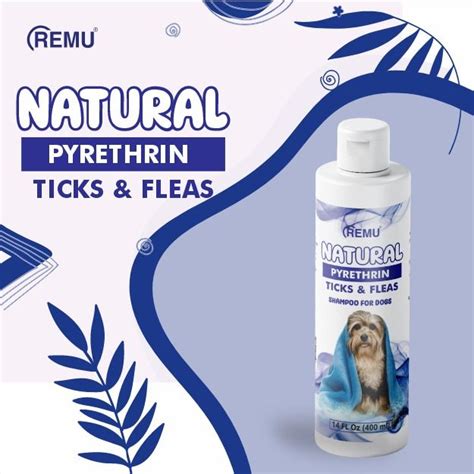 Remu Natural Shampoo Pyrethrin Tick And Flea Shampoo 400 Ml